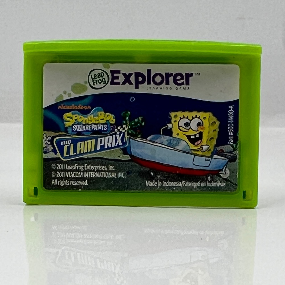 Pre-owned LEAP FROG EXPLORER SPONGEBOB SQUARE PANTS THE CLAM PRIX ...